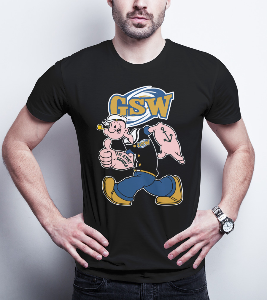 Georgia Southwestern Hurricanes Gsw Sailor Character With Anchor And Pipe T-Shirt