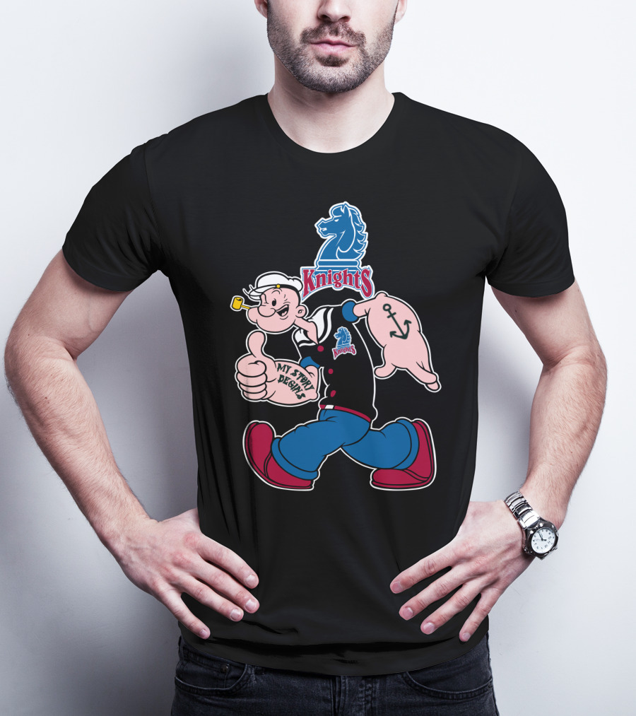 Fairleigh Dickinson Knights My Story Begins Popeye Character T-Shirt