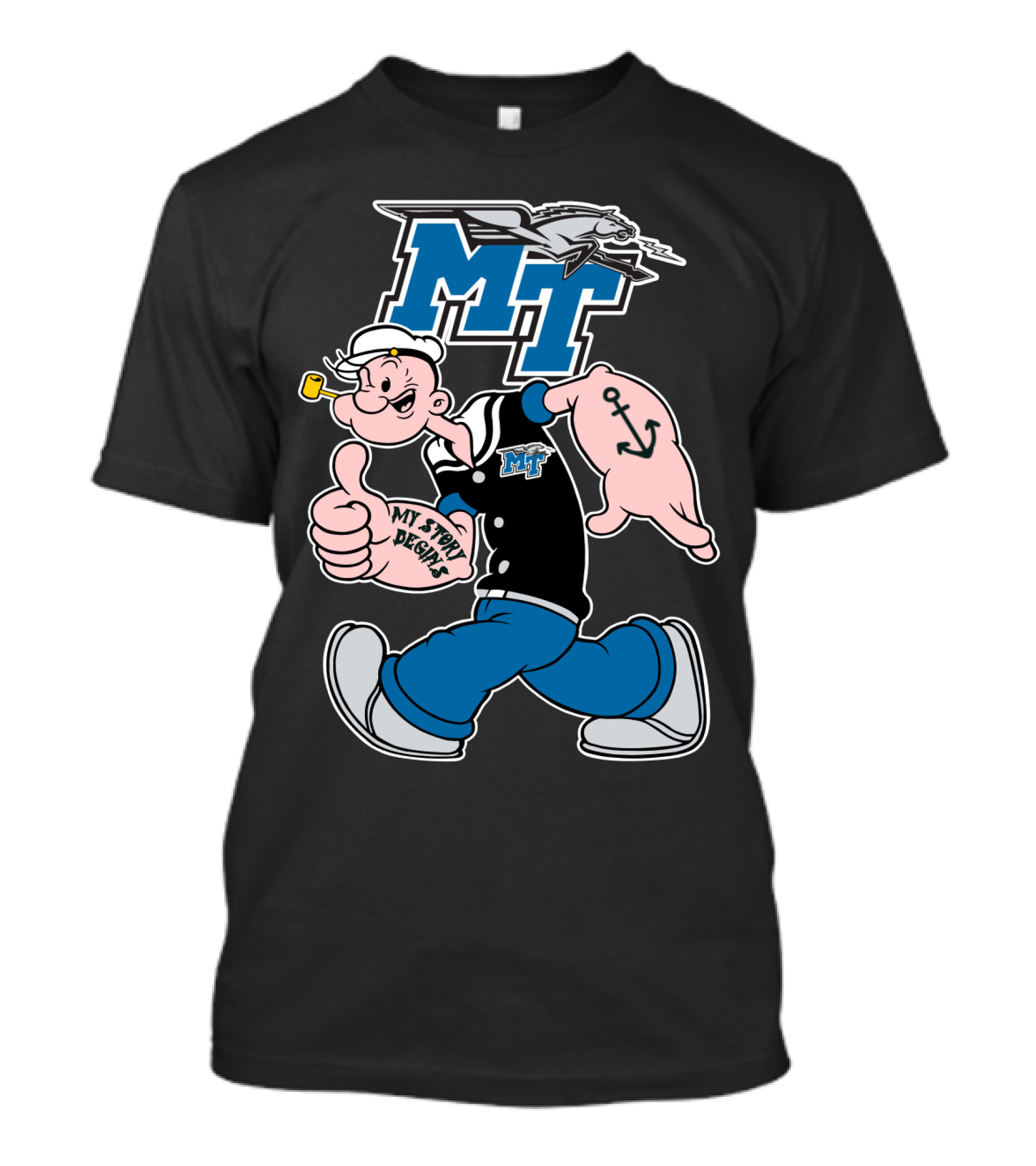Mt 224 Middle Tennessee Blue Raiders My Story Begins T-Shirt