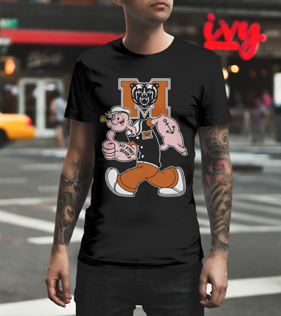 Mercer Bears Popeye My Story Begins T-Shirt