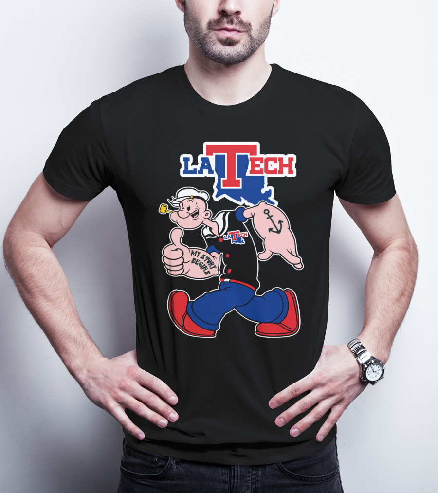 La Tech Bulldogs Popeye My Story Begins T-Shirt