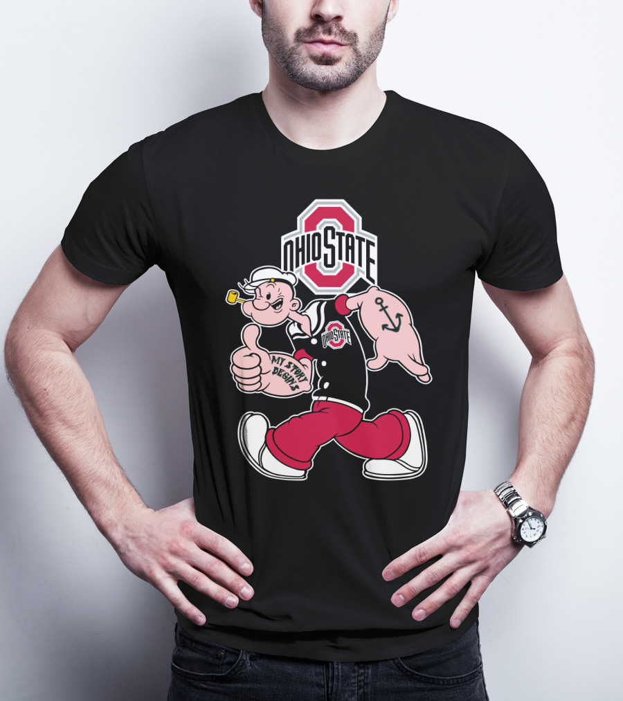 Ohio State Buckeyes Vintage Cartoon Sailor Character T-Shirt