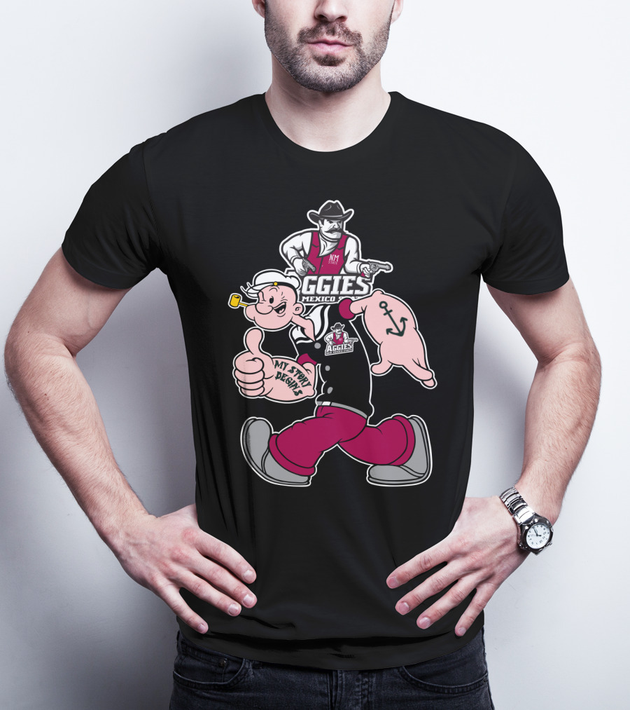 Popeye My Story Designs New Mexico State Aggies T-Shirt