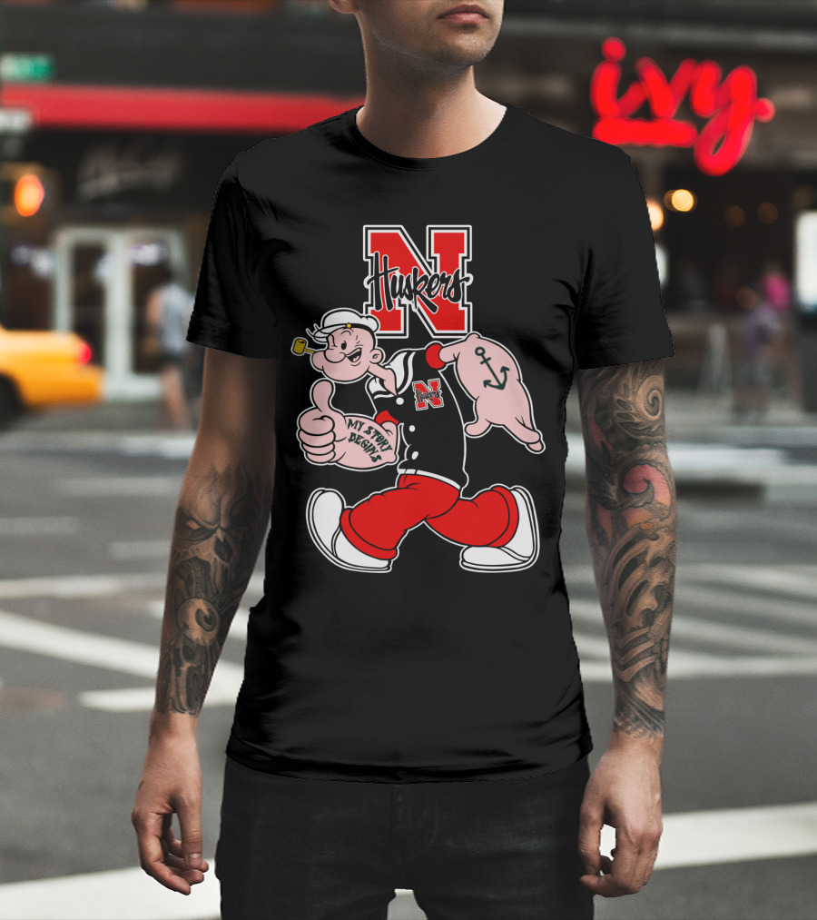 Nebraska Cornhuskers Popeye My Story Designs T-Shirt