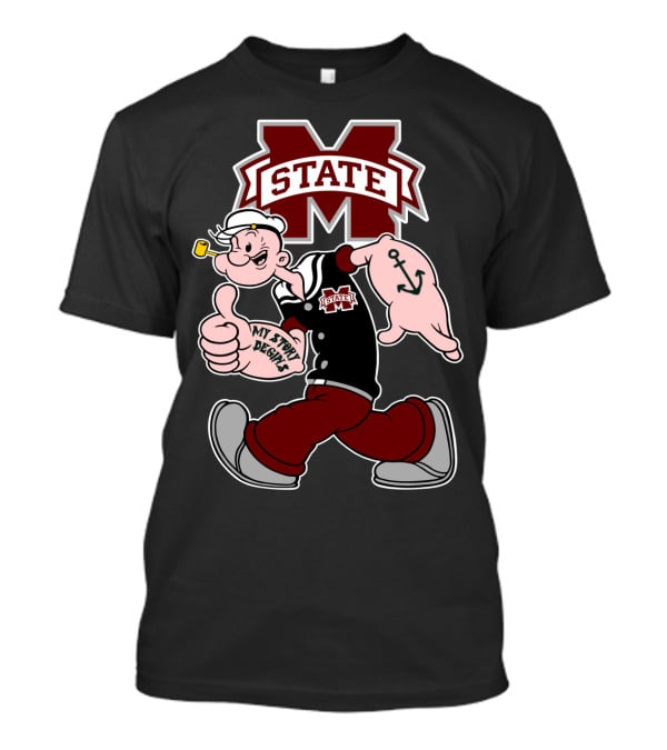 Mississippi State Bulldogs Popeye My Story Designs T-Shirt