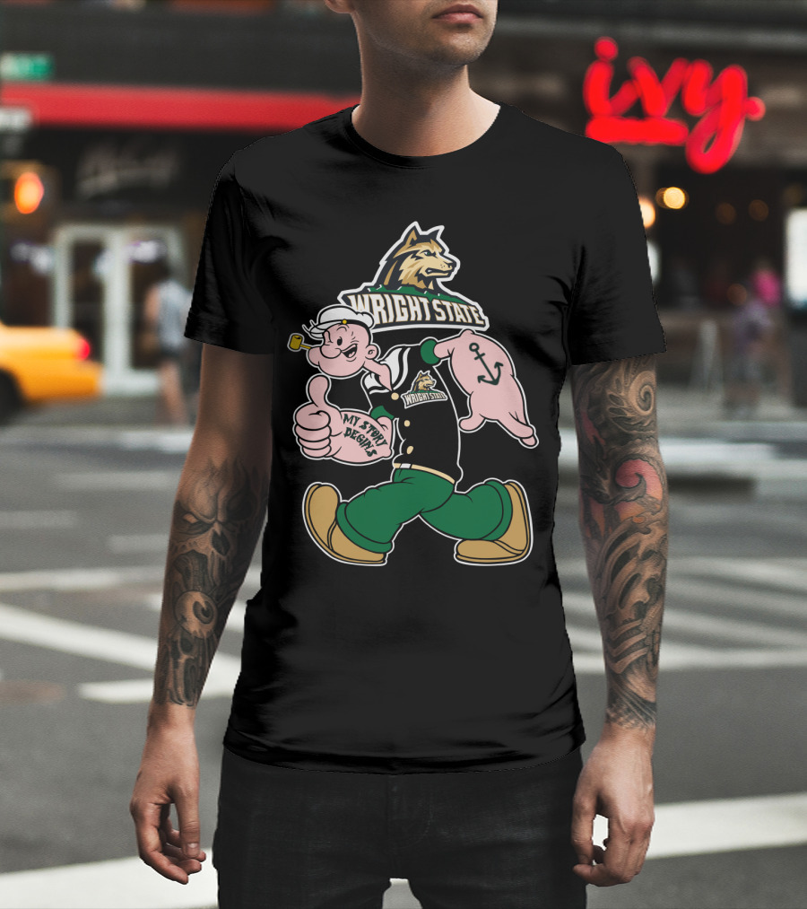 Wright State Raiders Sailor Character Thumbs Up My Story Begins T-Shirt
