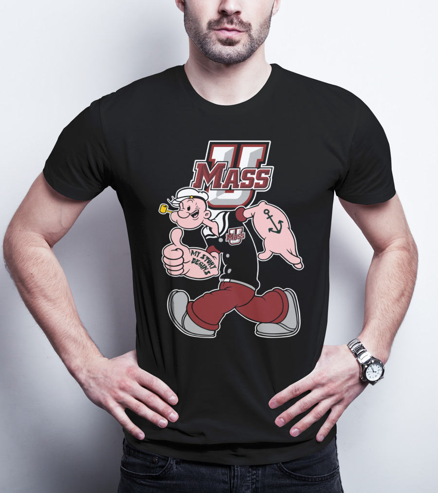 U Mass Minutemen Cartoon Character 369 My Story Begins T-Shirt