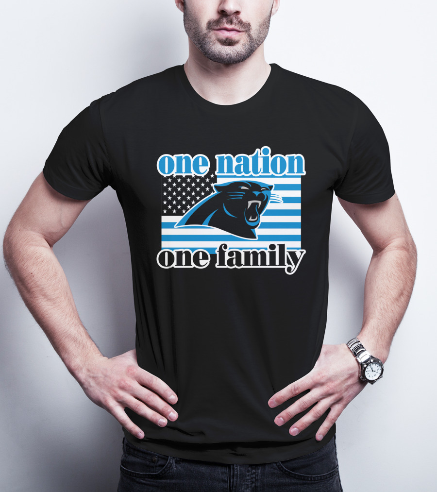 One Nation One Family Carolina Panthers 28 T-Shirt