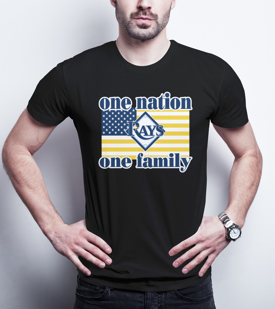 One Nation One Family Tampa Bay Rays American Flag T-Shirt