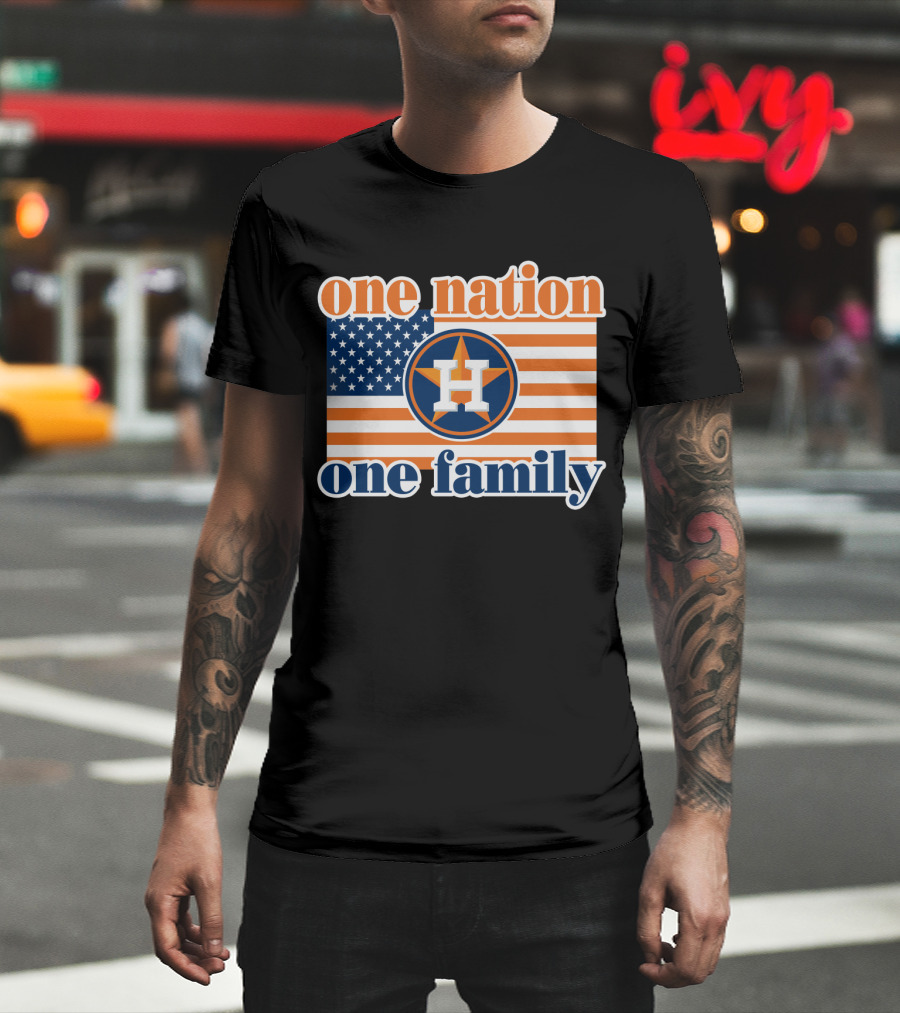 One Nation One Family 51 Houston Astros Patriotic T-Shirt