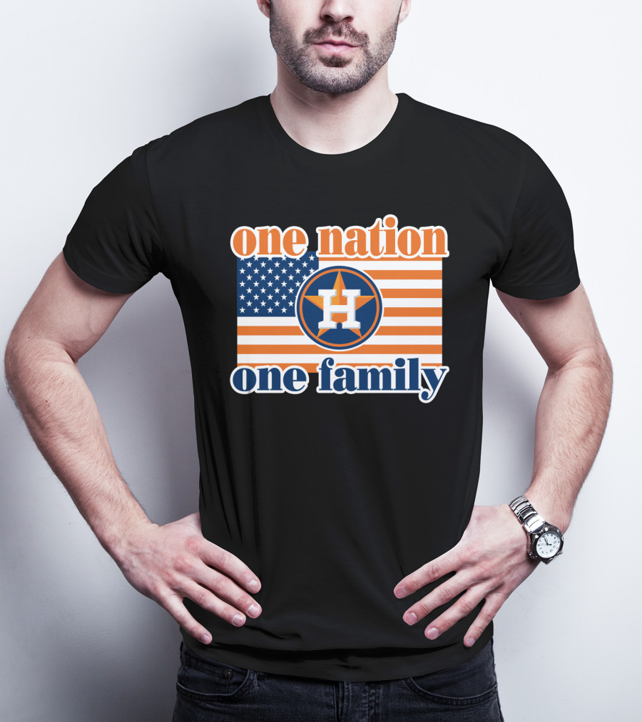 One Nation One Family 51 Houston Astros Patriotic T-Shirt