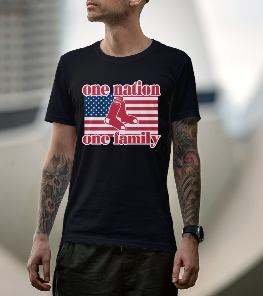 Boston Red Sox One Nation One Family American Flag T-Shirt