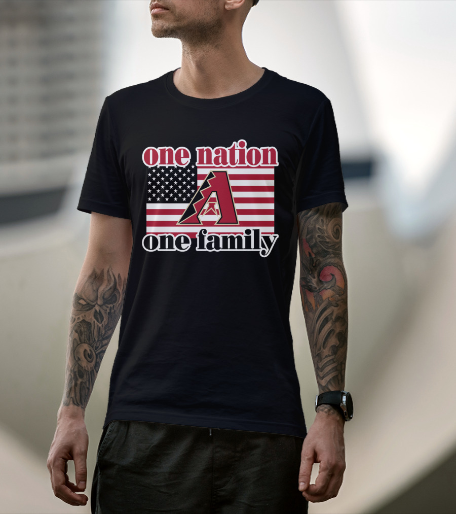 One Nation One Family Arizona Diamondbacks American Flag 61 T-Shirt