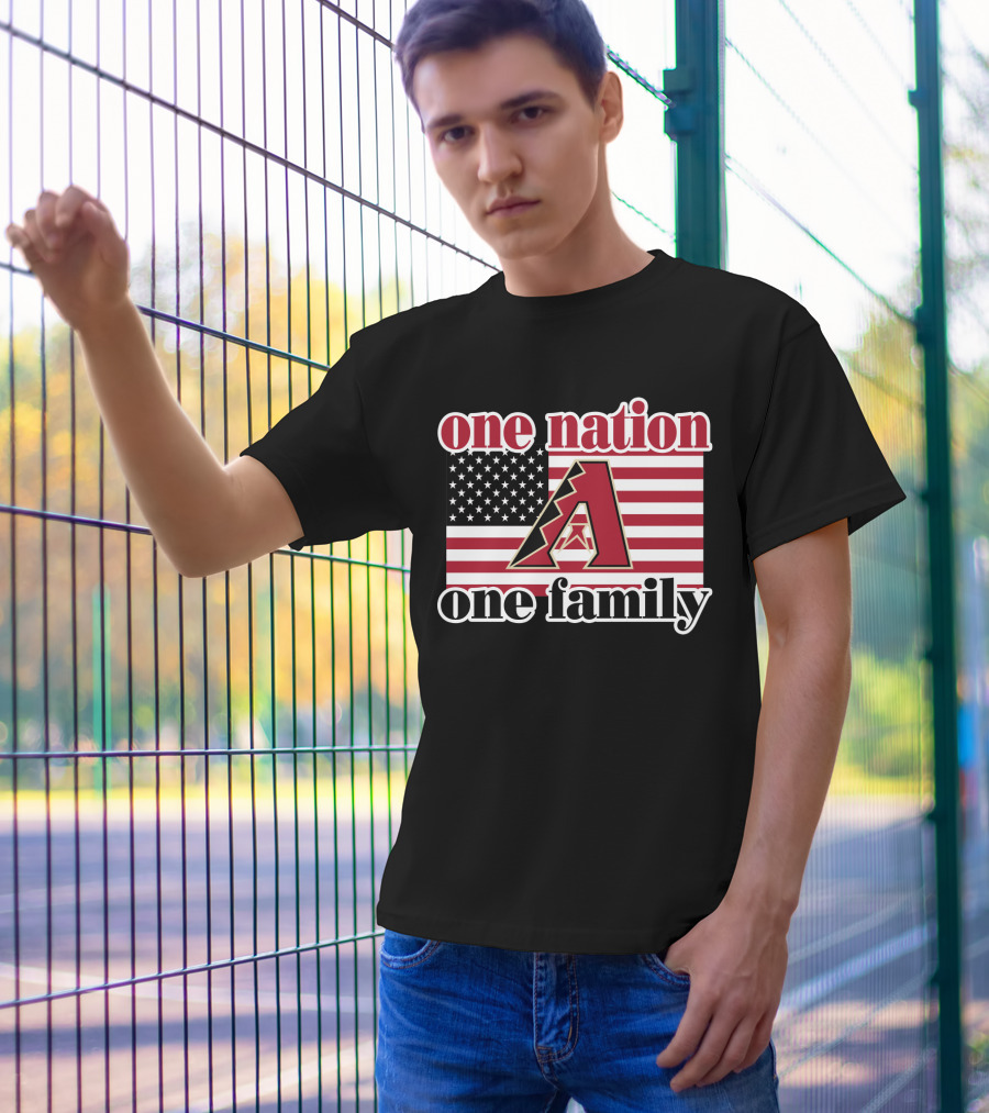 One Nation One Family Arizona Diamondbacks American Flag 61 T-Shirt