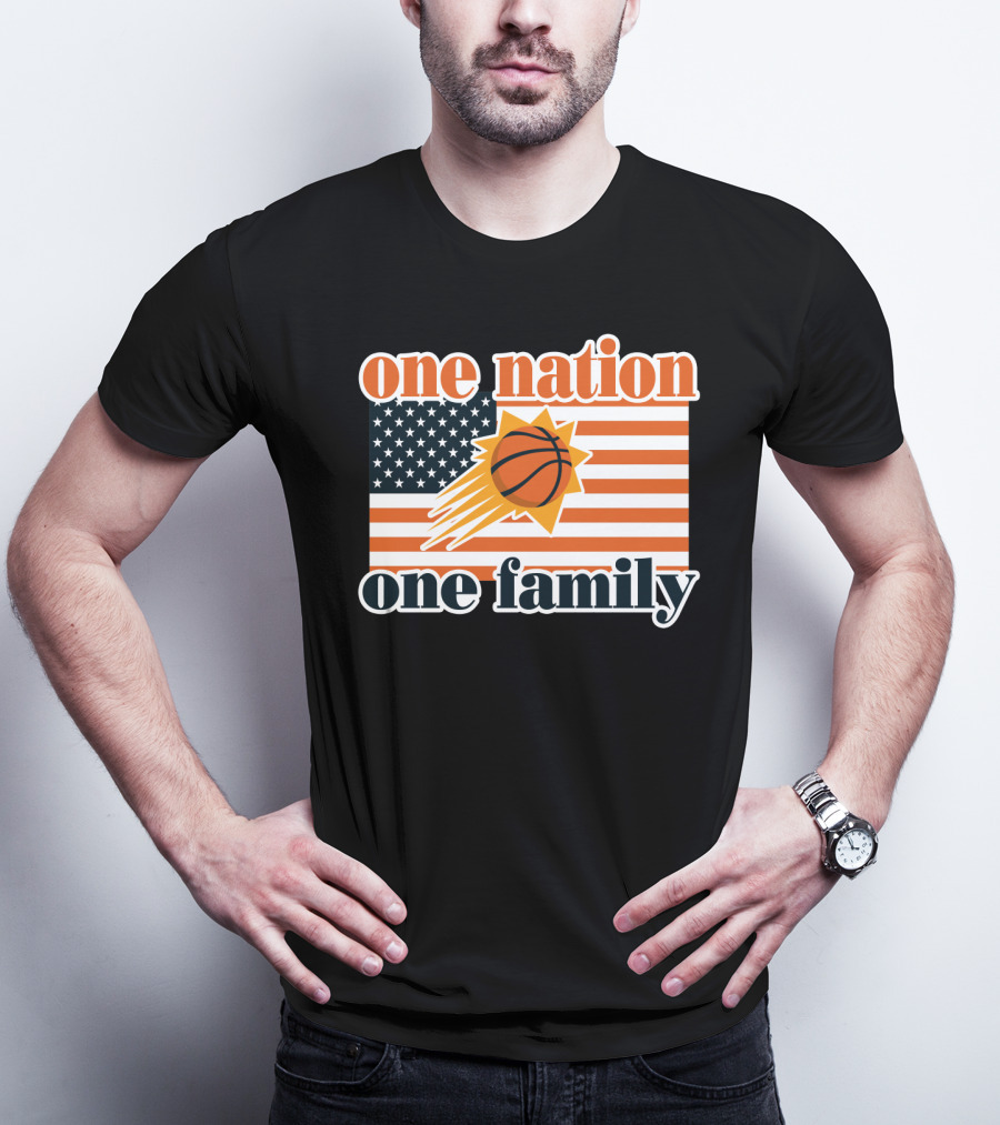 One Nation One Family Phoenix Suns Basketball American Flag T-Shirt