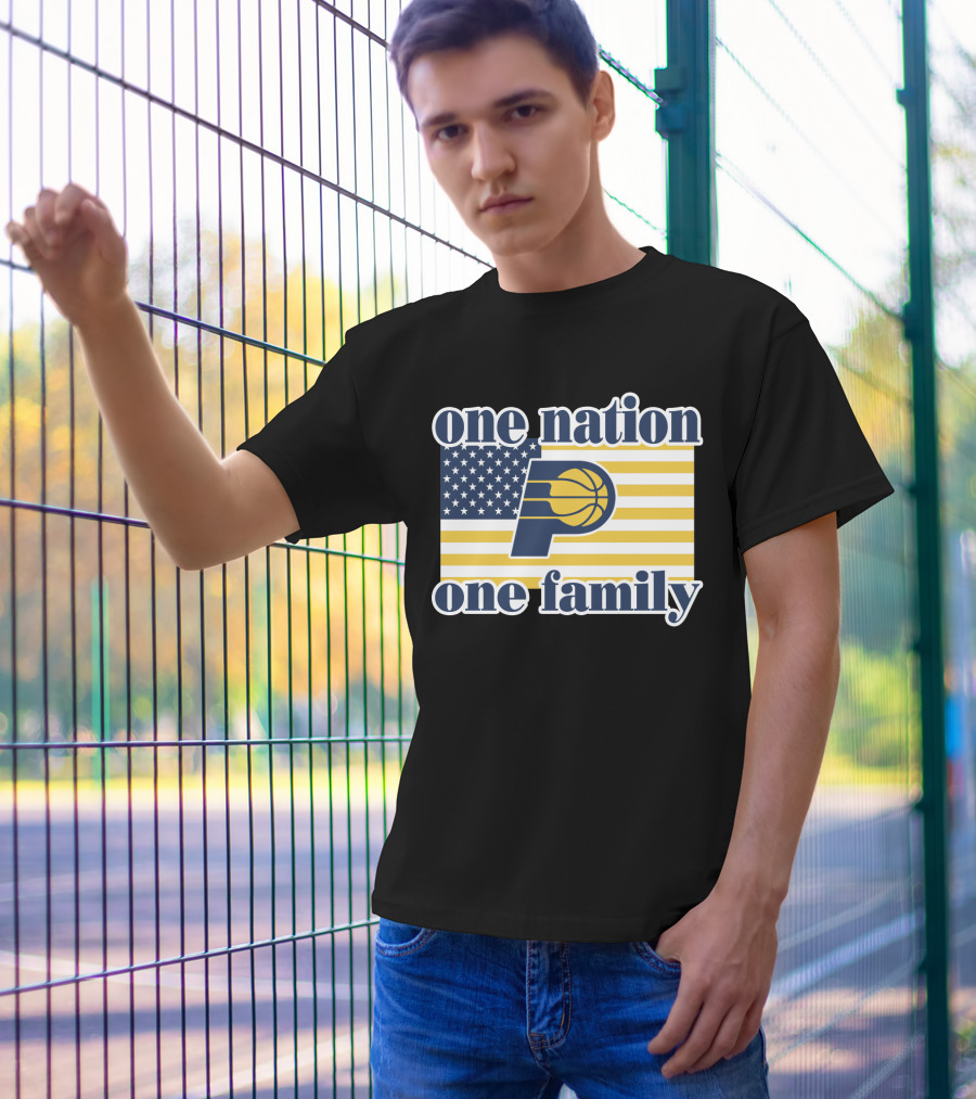 One Nation One Family Indiana Pacers Retro T-Shirt