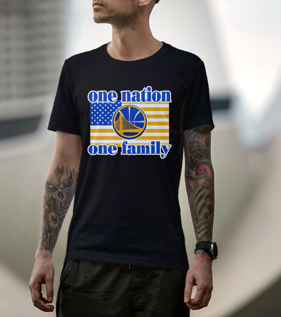 Golden State Warriors One Nation One Family T-Shirt
