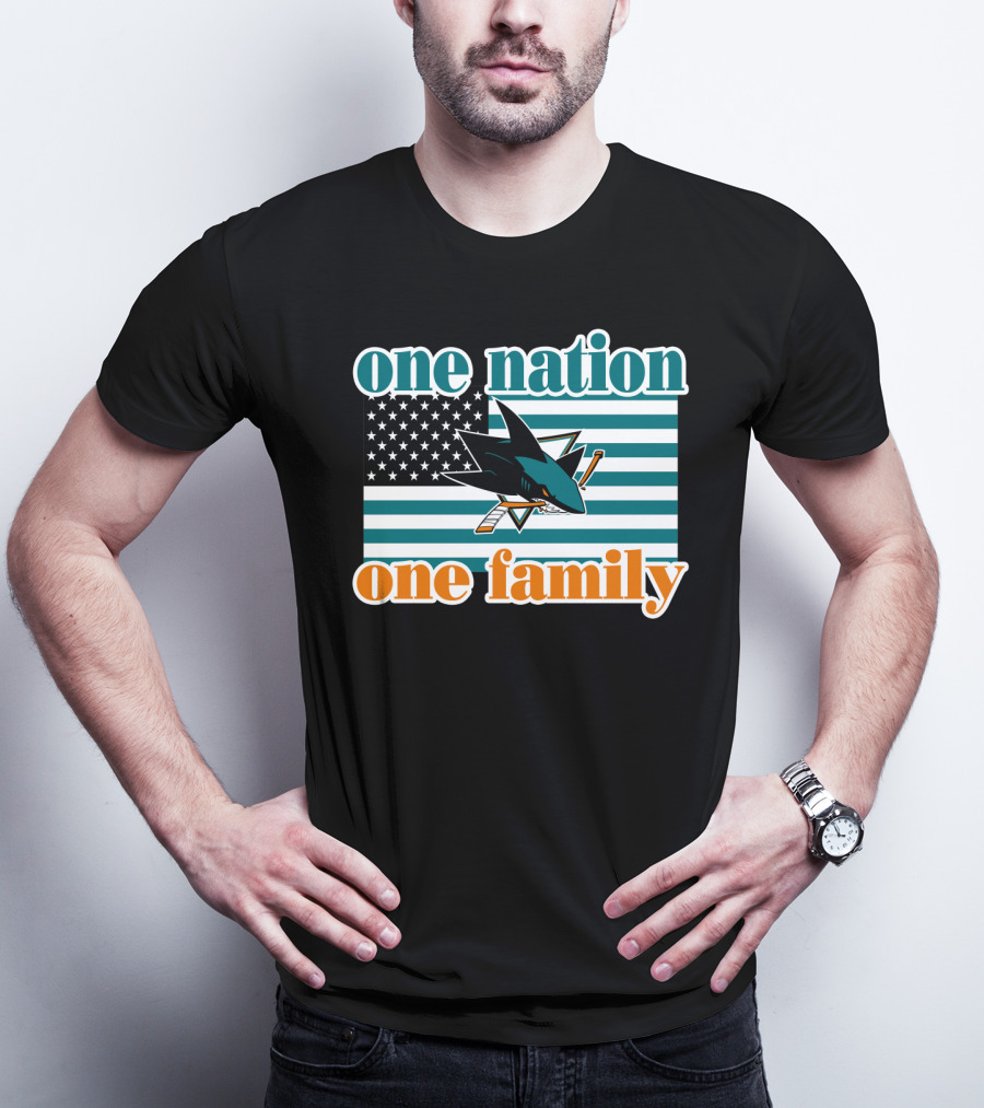 One Nation One Family San Jose Sharks 94 T-Shirt