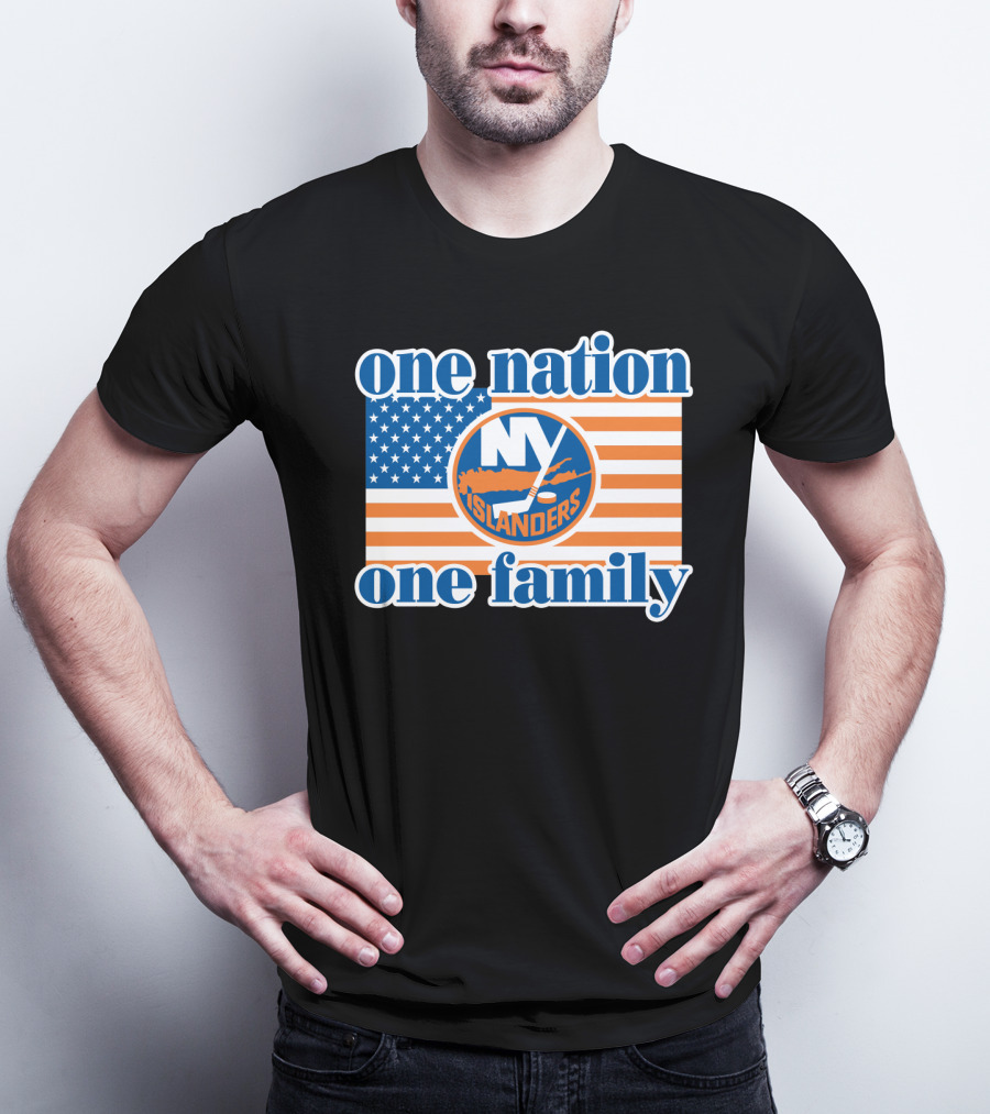 New York Islanders One Nation One Family American Flag T-Shirt