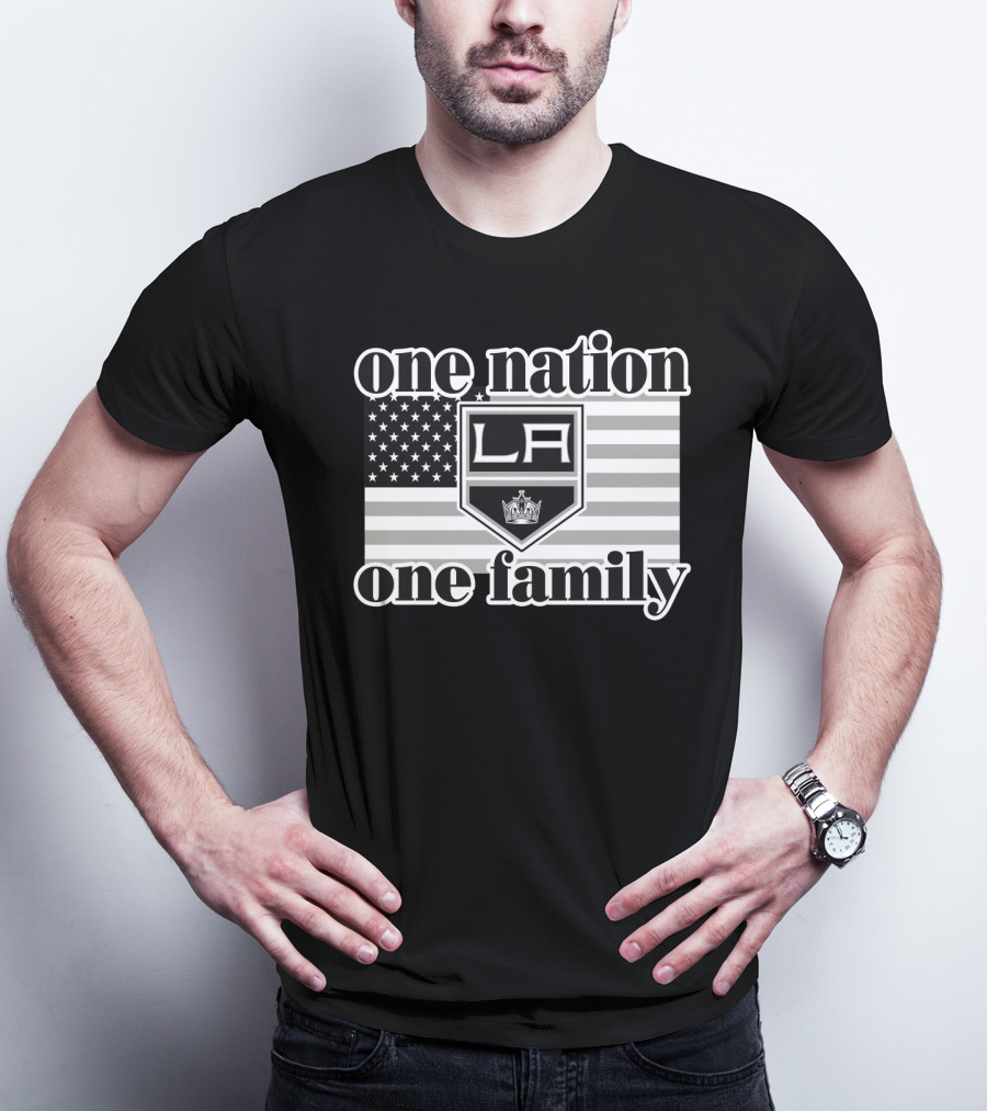 One Nation One Family La Kings 103 American Flag T-Shirt