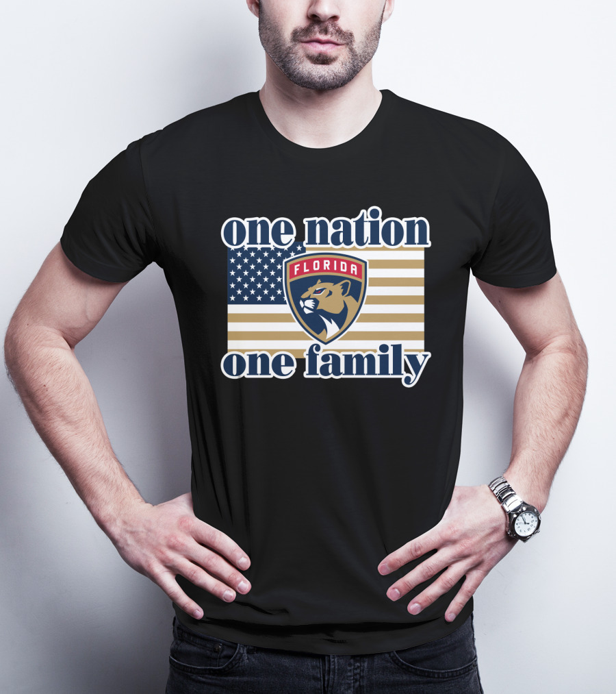 One Nation One Family Florida Panthers Flag T-Shirt