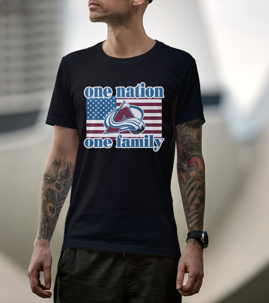 One Nation One Family Colorado Avalanche T-Shirt