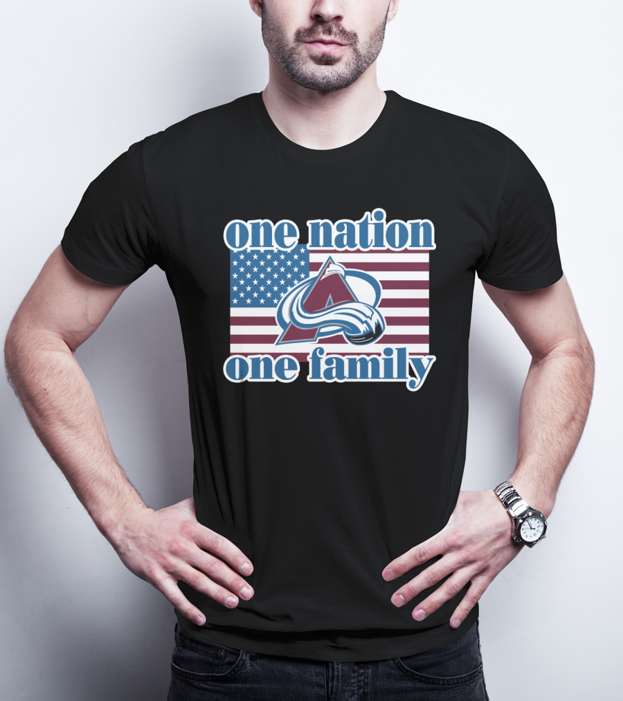 One Nation One Family Colorado Avalanche T-Shirt