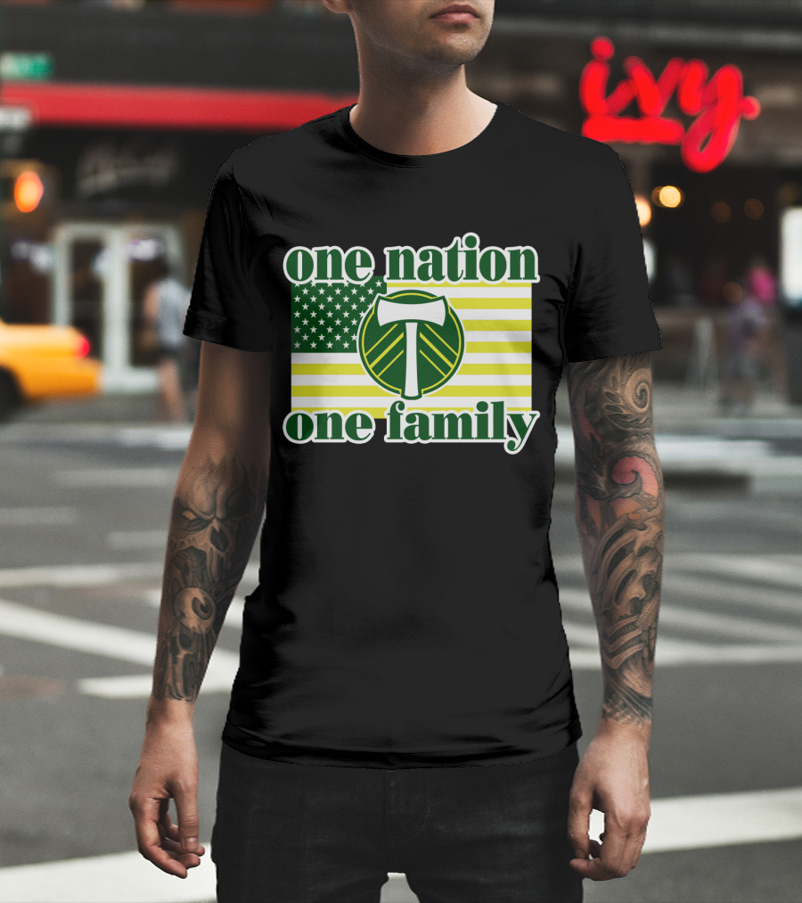 One Nation One Family 122 Portland Timbers T-Shirt