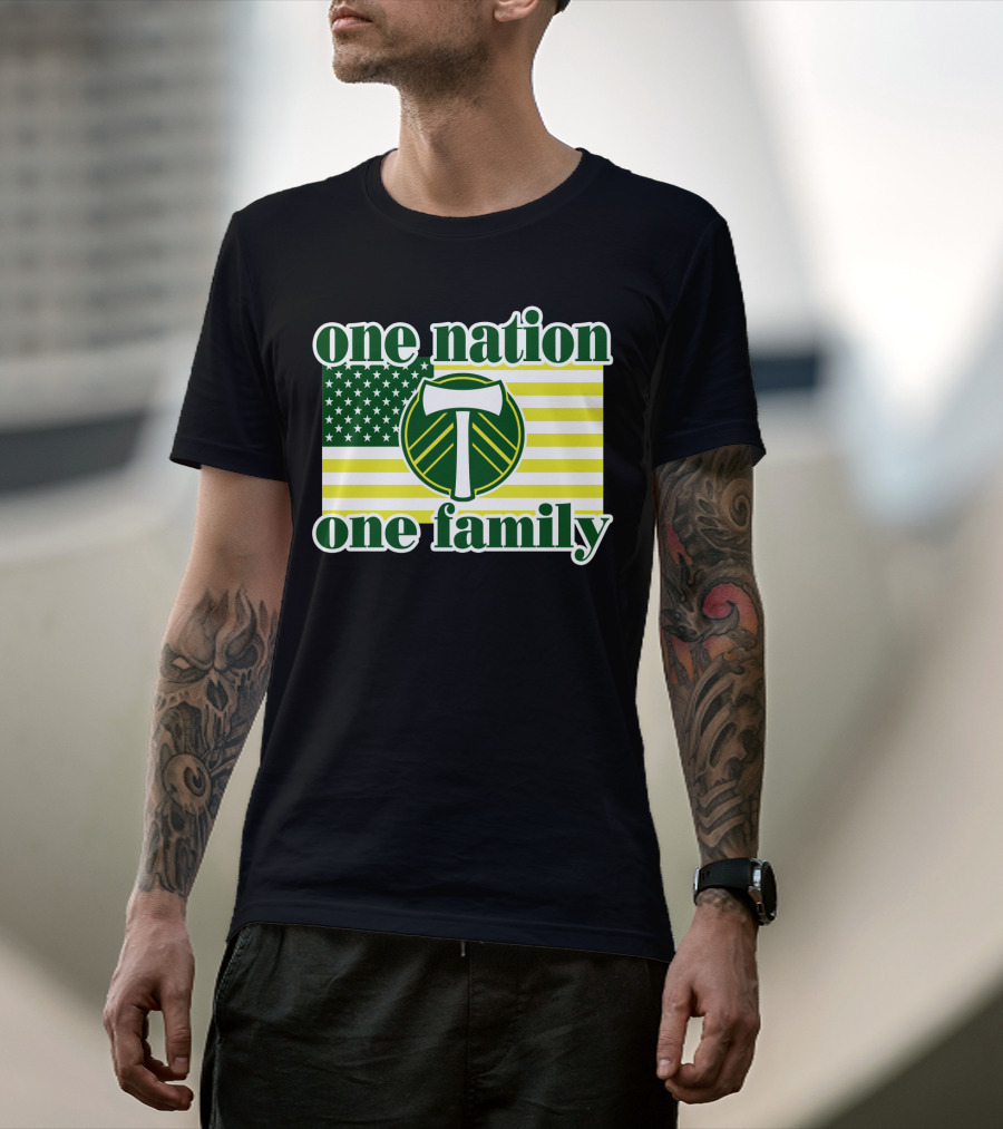 One Nation One Family 122 Portland Timbers T-Shirt