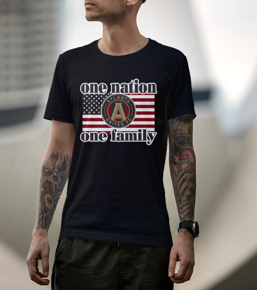 One Nation One Family Atlanta United Fc American Flag T-Shirt