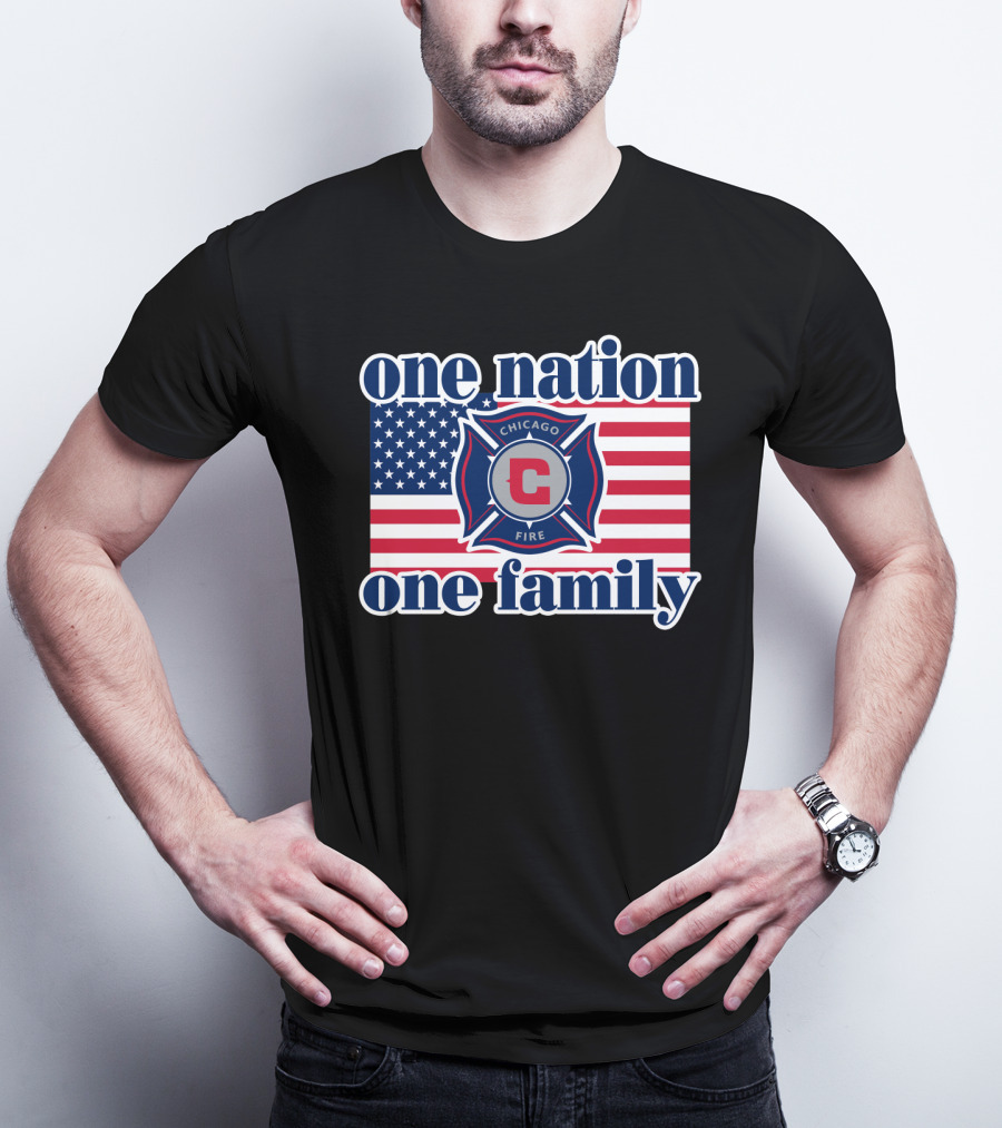 Chicago Fire One Nation One Family American Flag T-Shirt