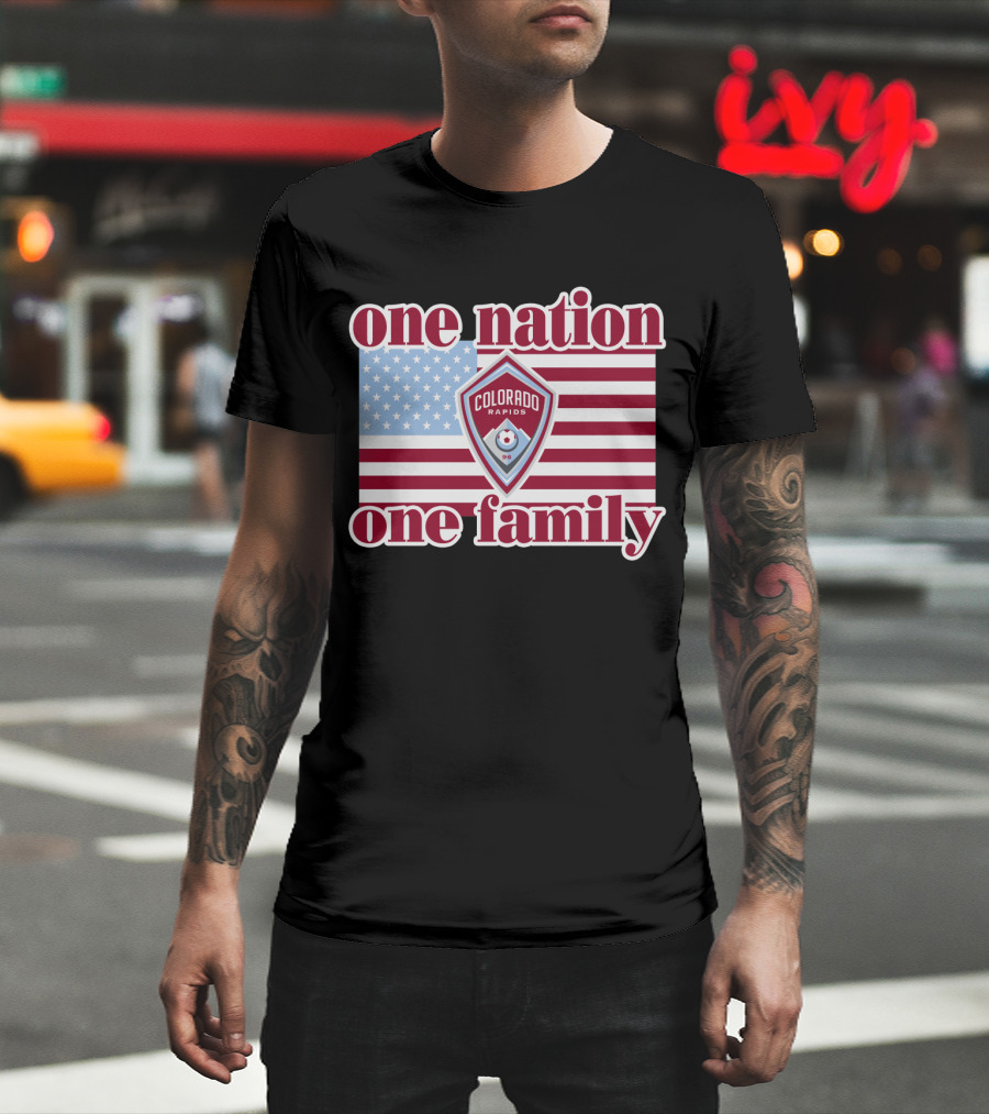 One Nation One Family Colorado Rapids American Flag T-Shirt