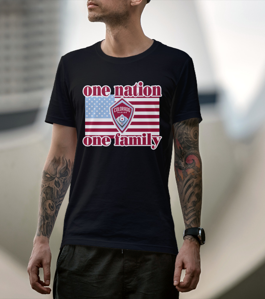 One Nation One Family Colorado Rapids American Flag T-Shirt
