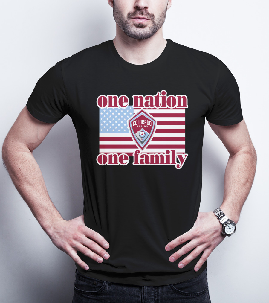 One Nation One Family Colorado Rapids American Flag T-Shirt