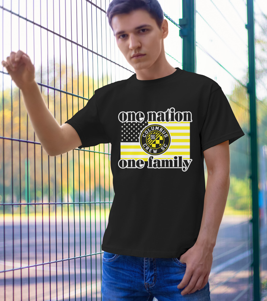 One Nation One Family Columbus Crew Sc 96 American Flag T-Shirt