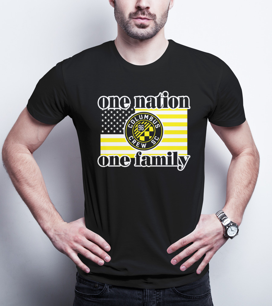 One Nation One Family Columbus Crew Sc 96 American Flag T-Shirt