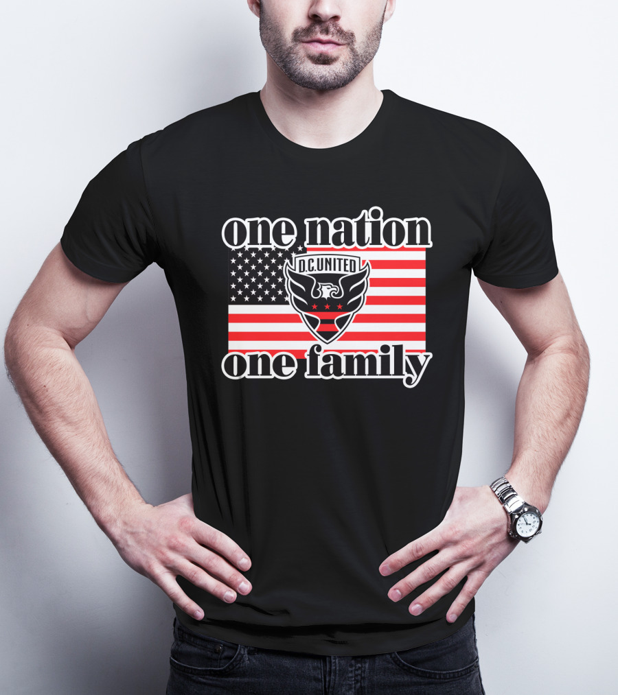 One Nation One Family Dc United American Flag T-Shirt