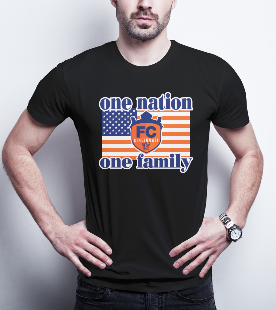 One Nation One Family Fc Cincinnati United States Flag T-Shirt