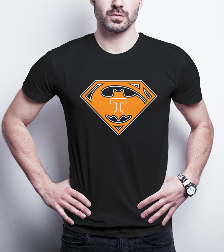 Tennessee Volunteers Superman Batman Logo Mashup T-Shirt