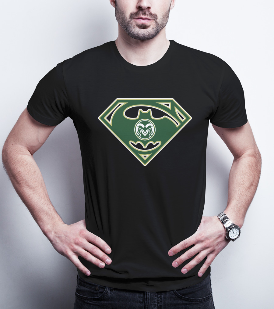 Colorado State Rams Batman Superman Logo Mix T-Shirt