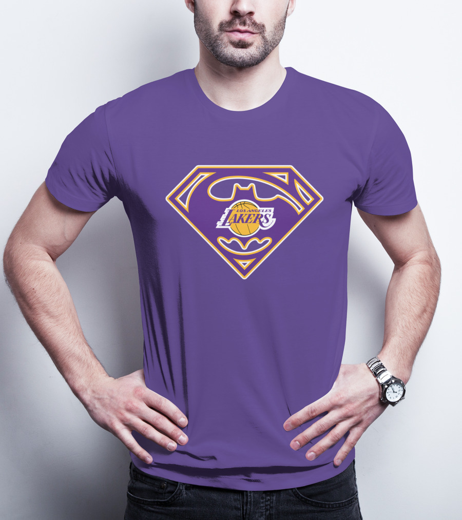 Superman Los Angeles Lakers Batman T-Shirt