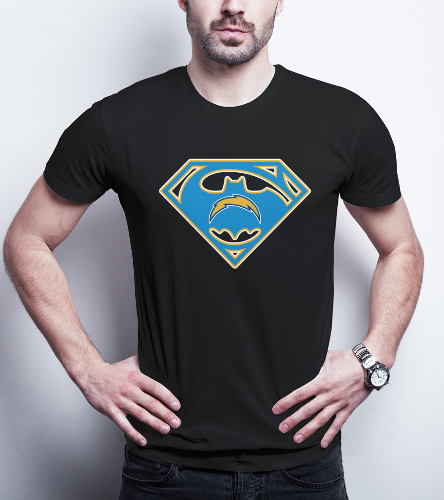 Los Angeles Chargers Superman Batman T-Shirt