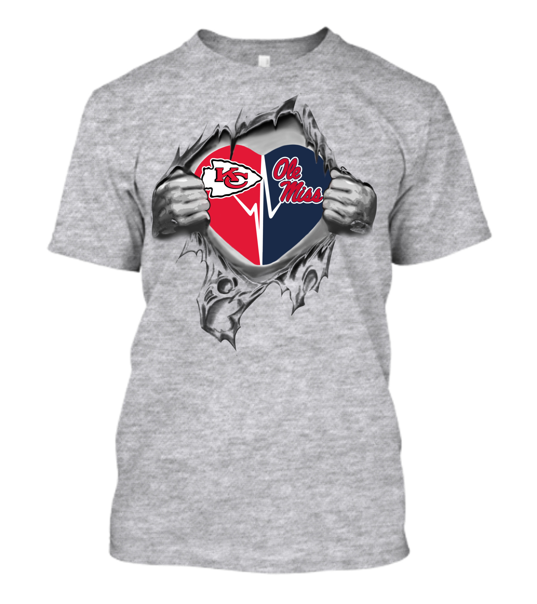 Chiefs Ole Miss Heart Rip Tclash Signs Fan Passion T-Shirt
