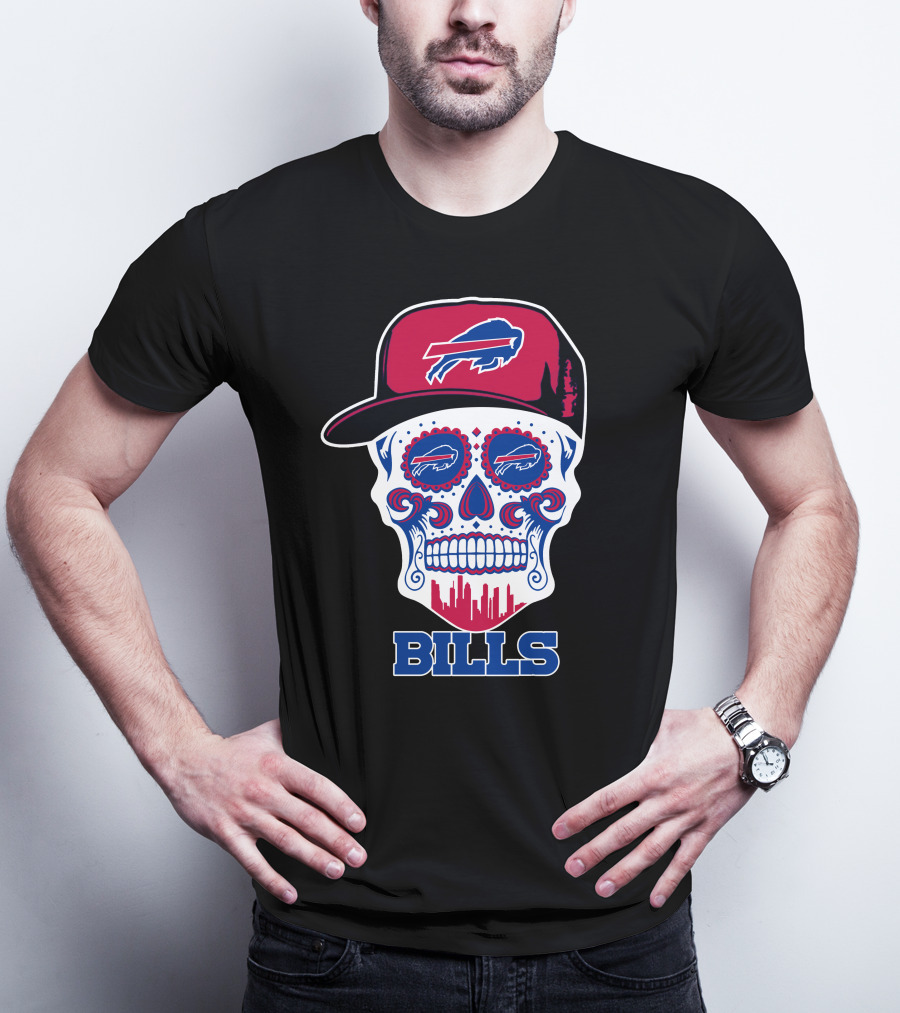 Buffalo Bills Skull Fun Design Fan T-Shirt