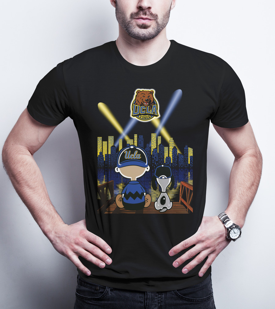 Ucla Bruins Snoopy And Charlie Brown Cityscape Scene T-Shirt