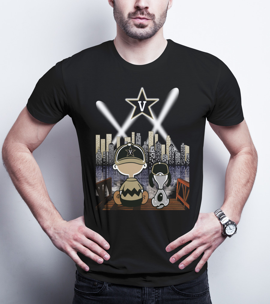 Vanderbilt Commodores Starry City Night Skyline Scene T-Shirt