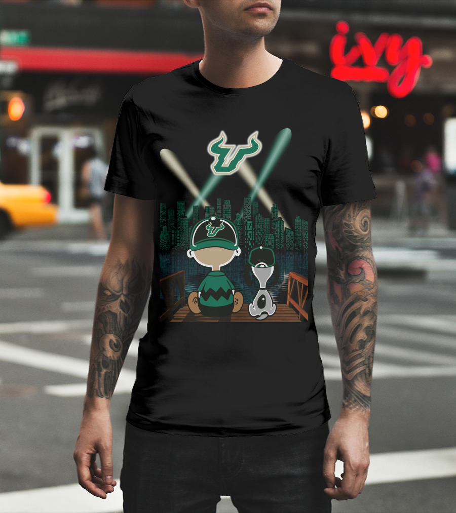 South Florida Bulls Nighttime Skyline Adventure T-Shirt