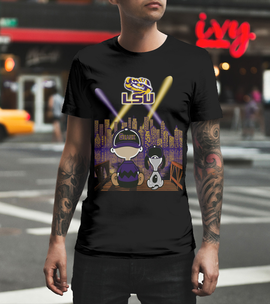 Geaux Lsu Tigers 62 City Lights Night Skyline T-Shirt