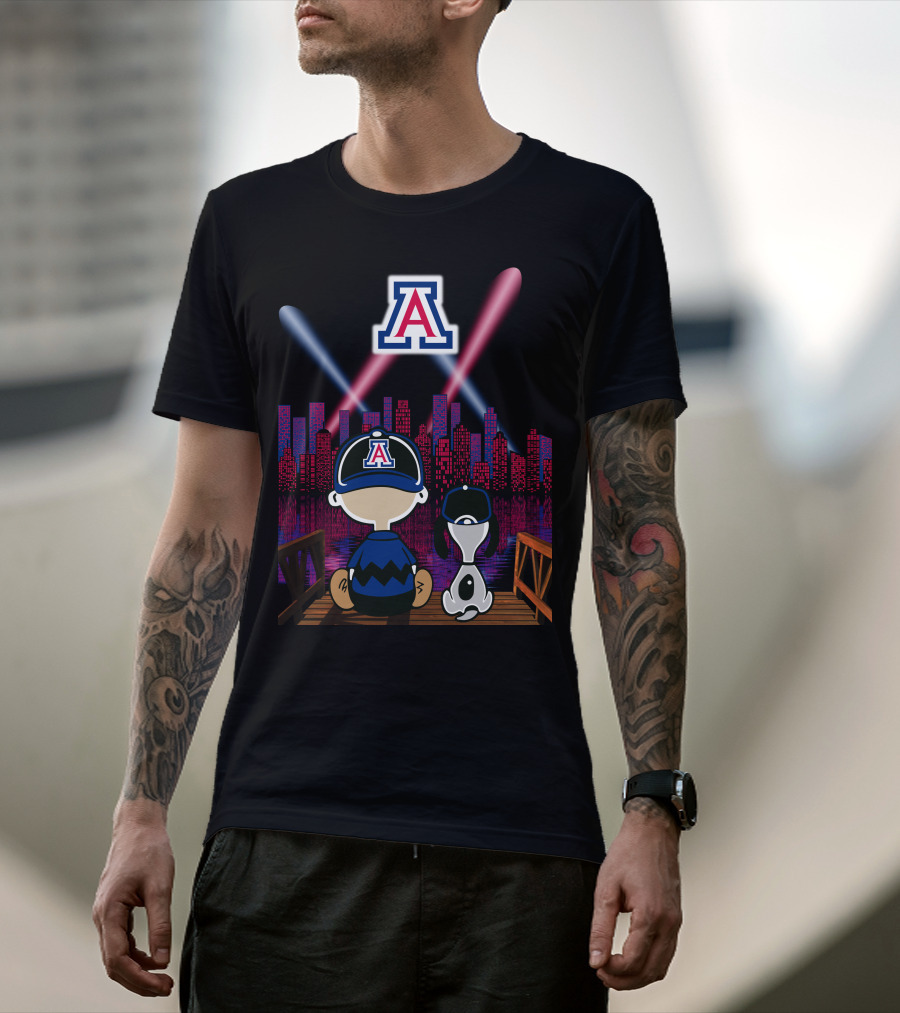 Arizona Wildcats '95 Night City Skyline Classic Scene T-Shirt