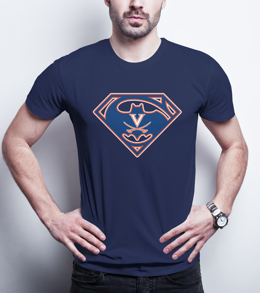 Bat-Superman Virginia Cavaliers Team Crest T-Shirt
